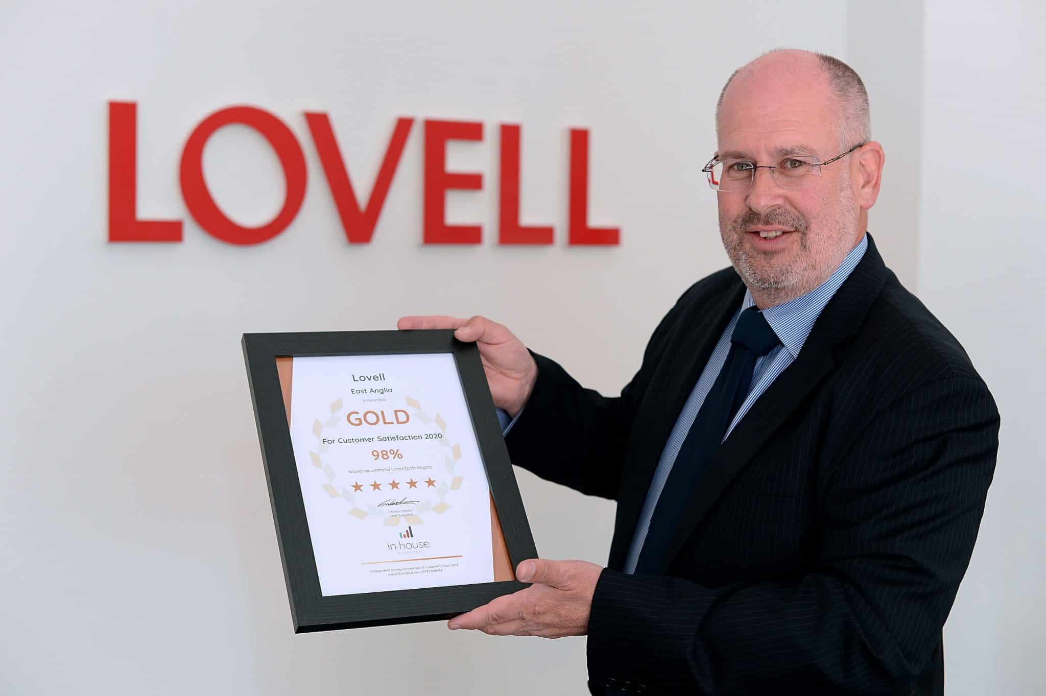 Lovell awarded In-house Gold award for customer satisfaction