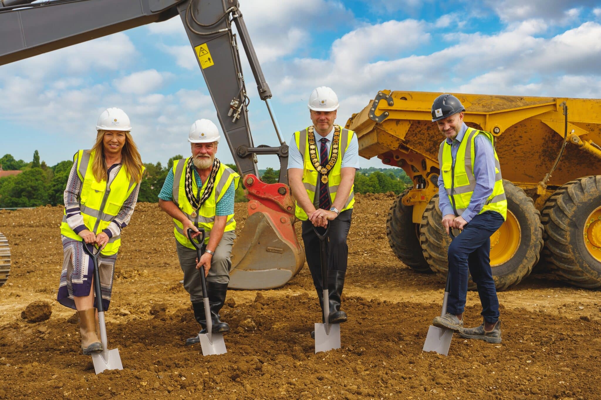 Mayor of Needham Market breaks ground at brand new development in the ...